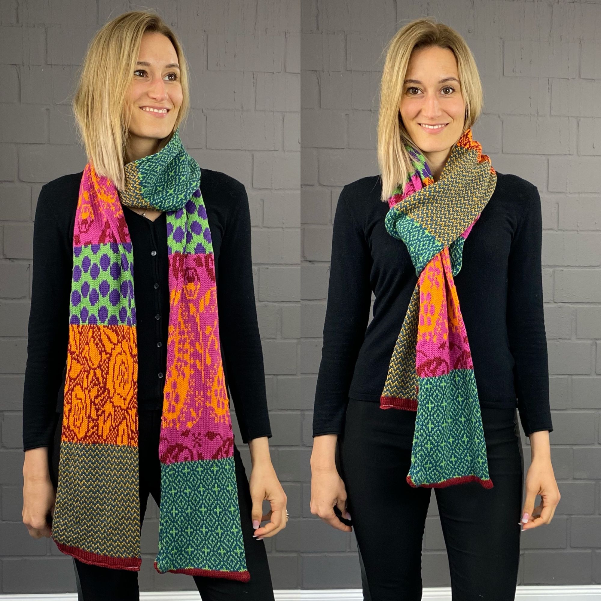 StrickSet inkl. PDF-Strickanleitung LoLa 3fach Schmeichelschal - langer ...