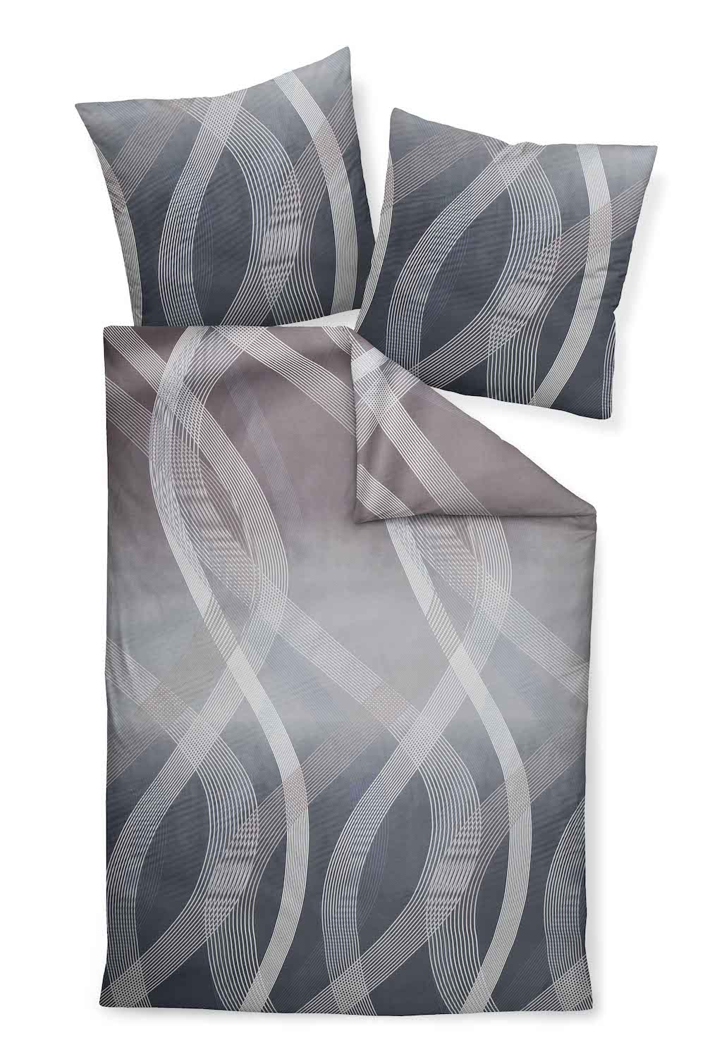 Janine Bettwäsche moments 98015 08 platin graphit Mako Satin | ESPiCO ...