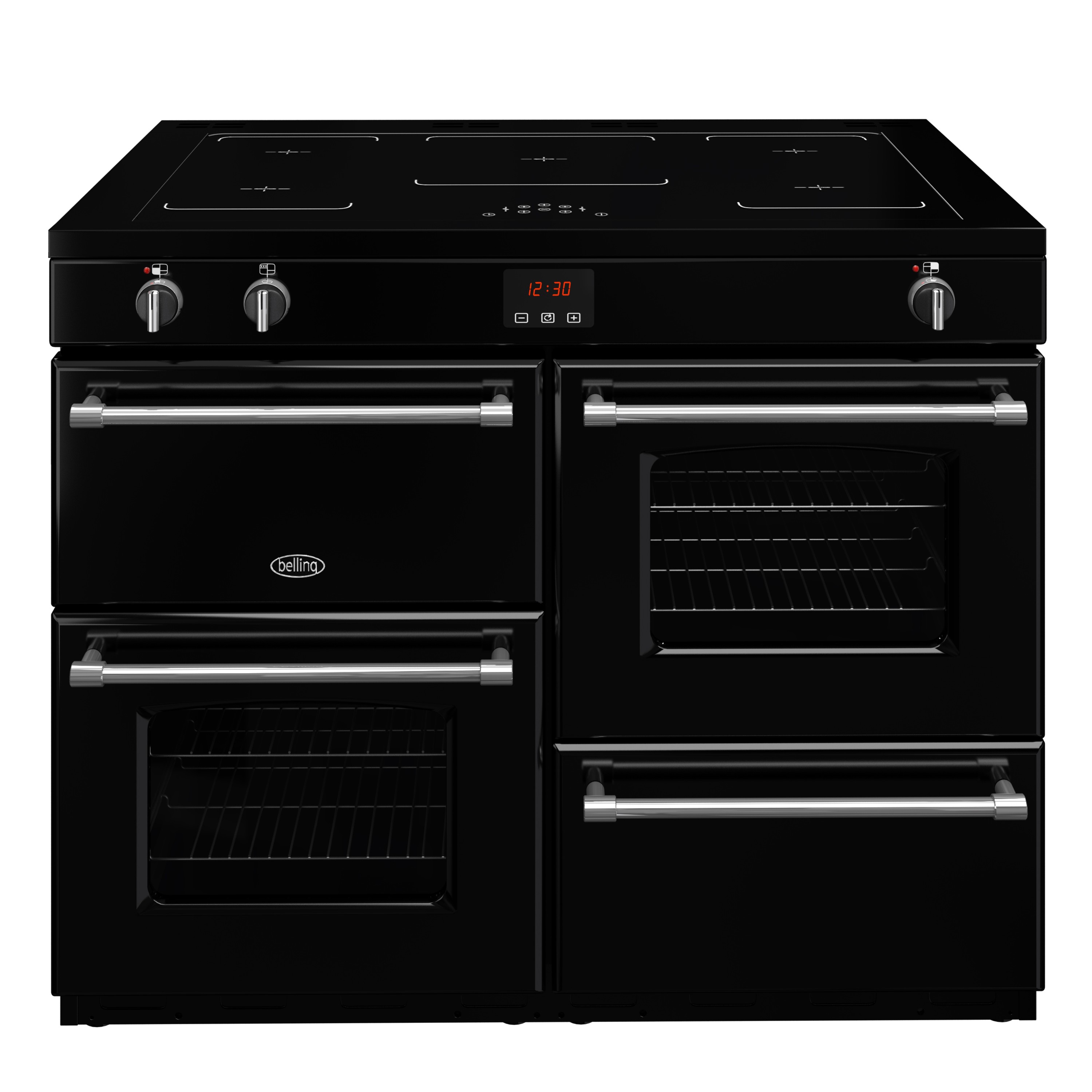 Belling Farmhouse Range Cooker 110 Induktion Schwarz 444411138 | A&K 10 ...