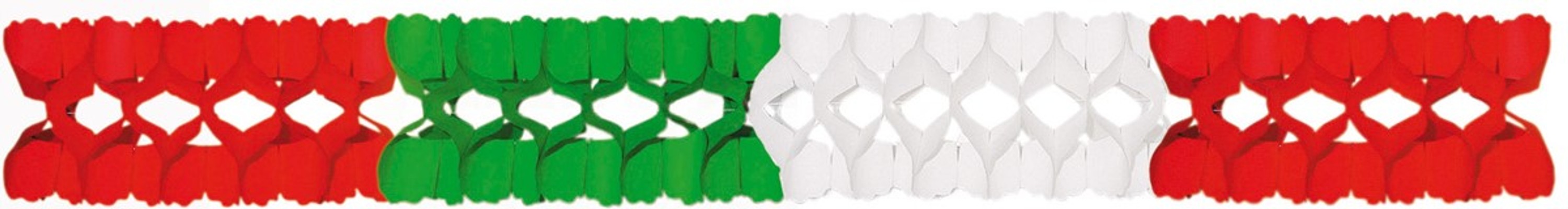 Girlande 4m weiss-rot-grün - Italien | Festartikel Schlaudt GmbH ...