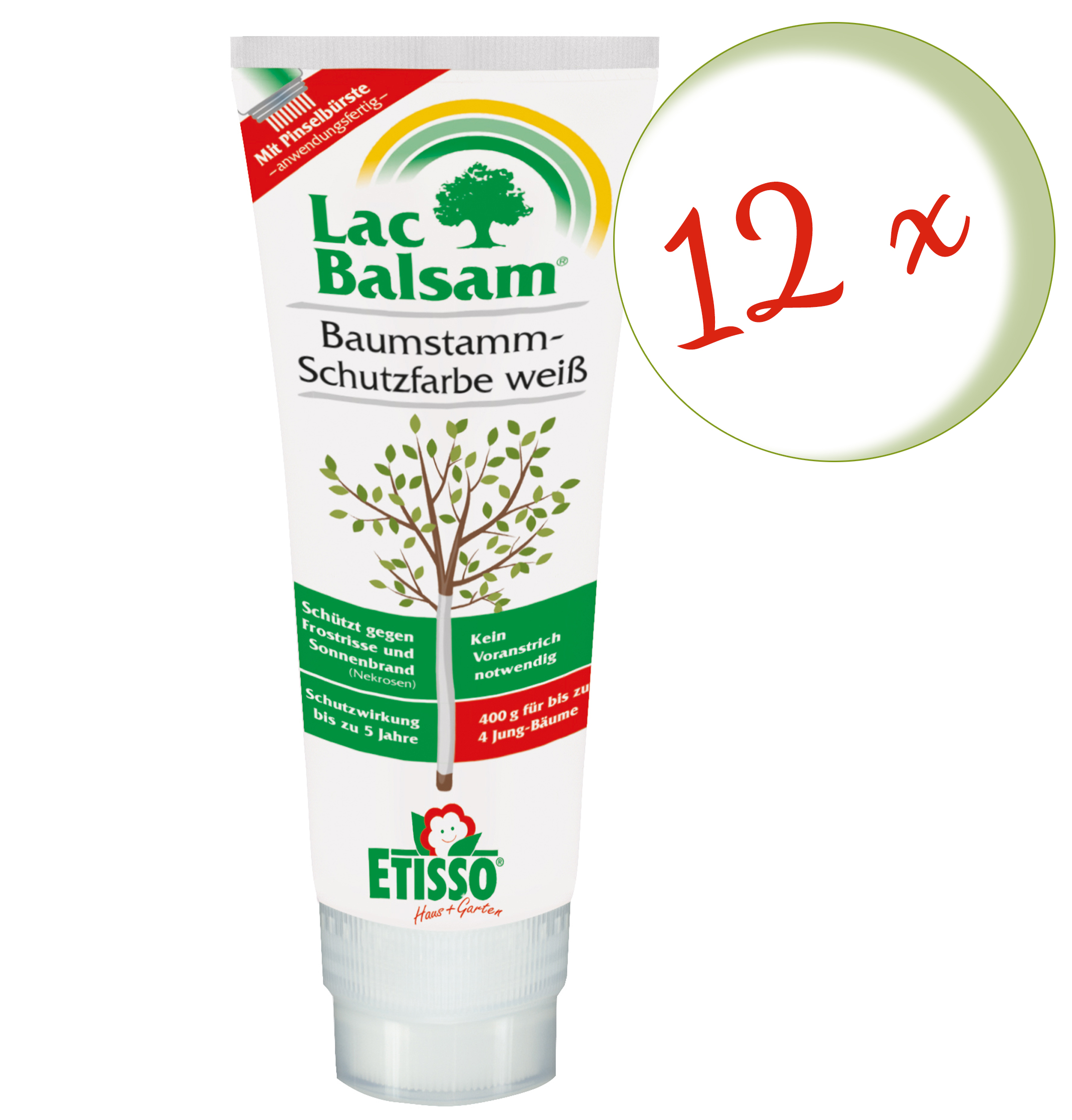 Etisso Lac Balsam Baumstamm Schutzfarbe weiß 3 kg Weißanstrich Garten ...