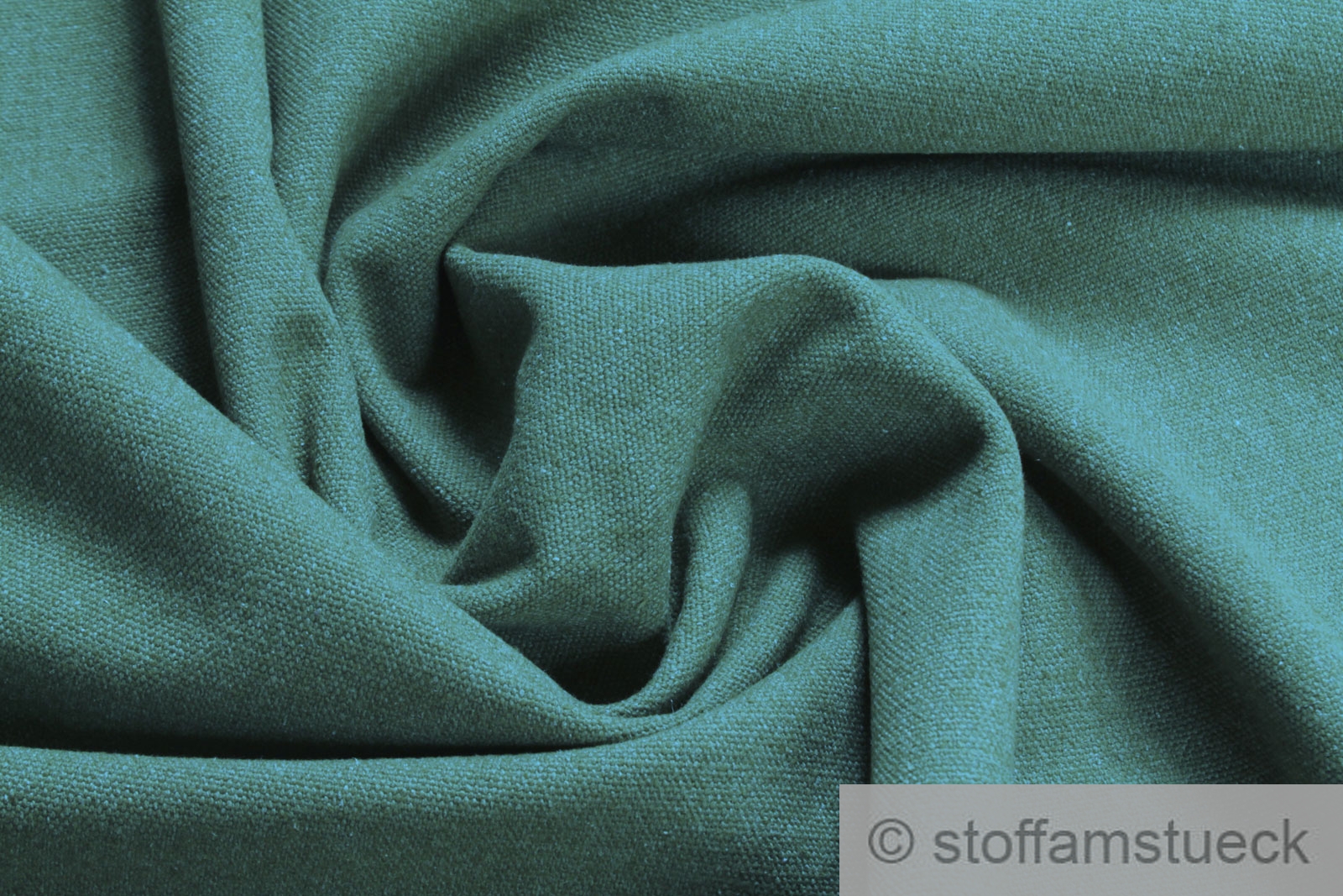 Baumwolle / Polyester Rips grün Polsterstoff | Stoff am Stück