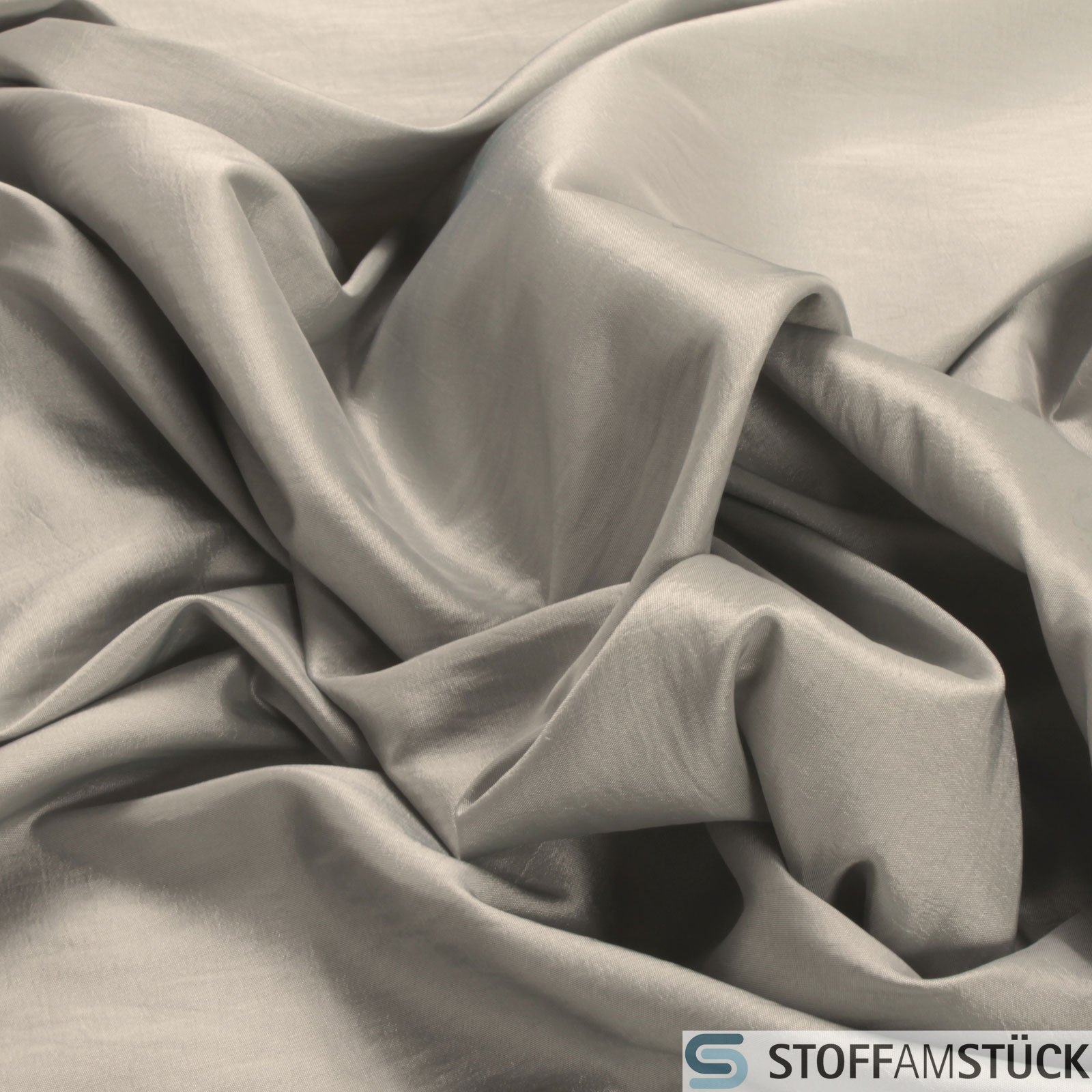 Polyester Kleidertaft silber | Stoff am Stück