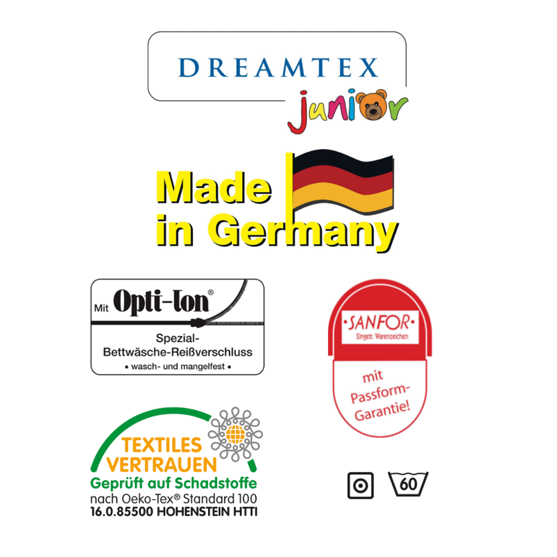 Dreamtex Junior Baby-Fein-Biber-Bettwäsche, Sternenhimmel