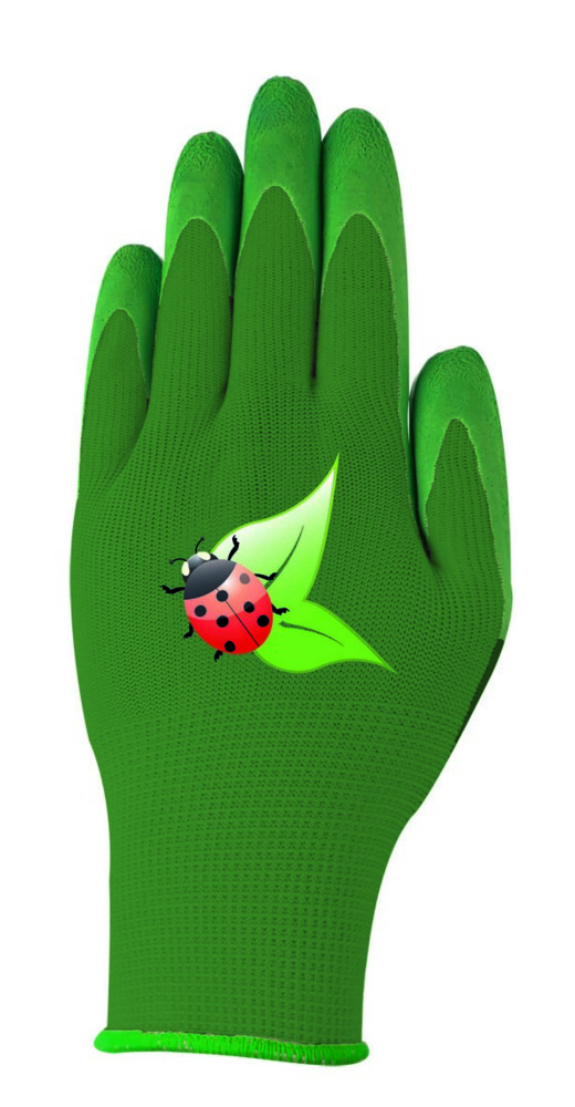 Damen Gartenhandschuhe "Kira" grün Marienkäfer; Größe M