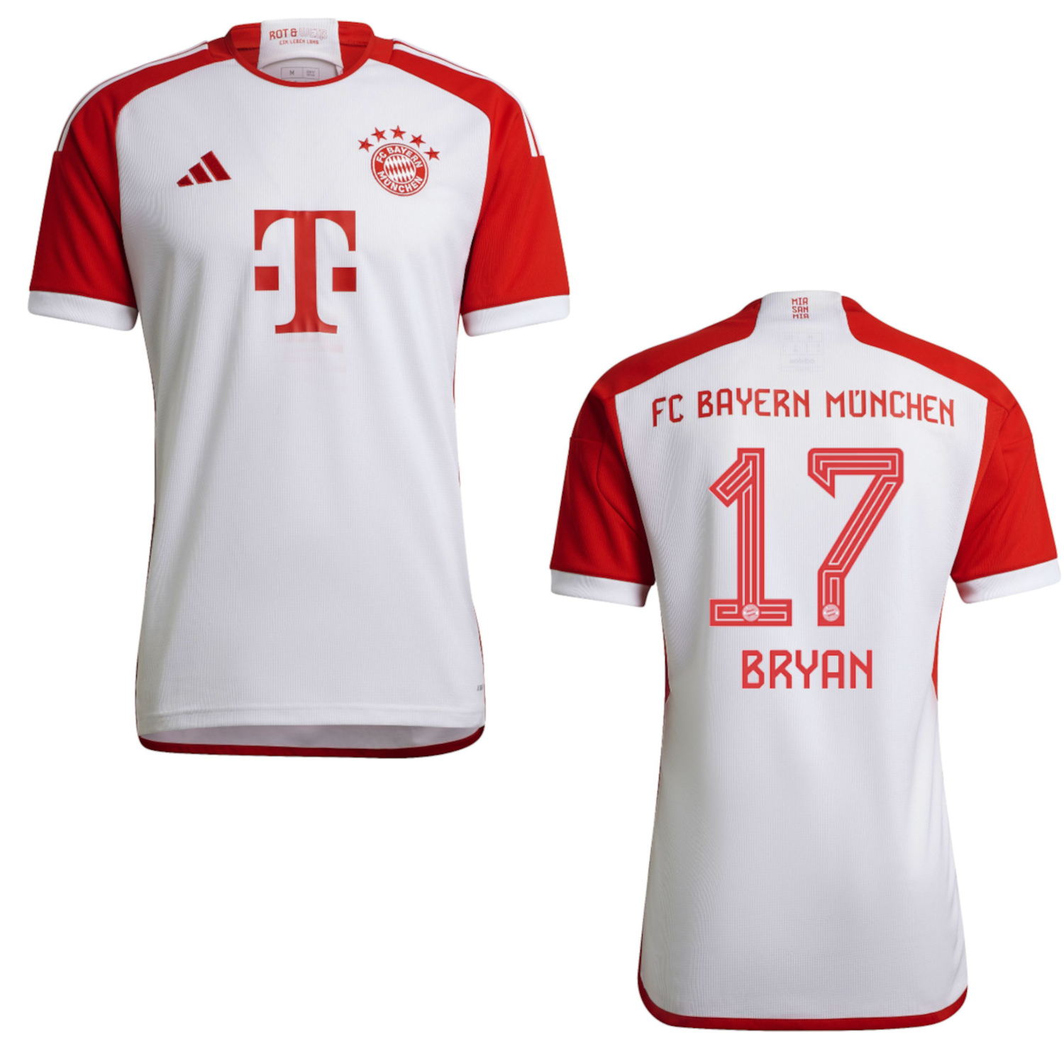 FC BAYERN MÜNCHEN AUTHENTIC Trikot Home Herren 23 / 24 - BRYAN 17 ...