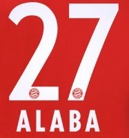 Original FC Bayern München Home Trikot-Flock ALABA 27 | Sportiger.de