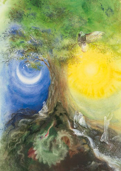 Postkarte Weltenesche Yggdrasil | Waldorfshop