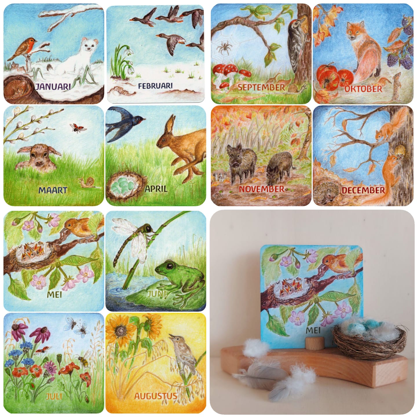 Kartenset Monate | Waldorfshop