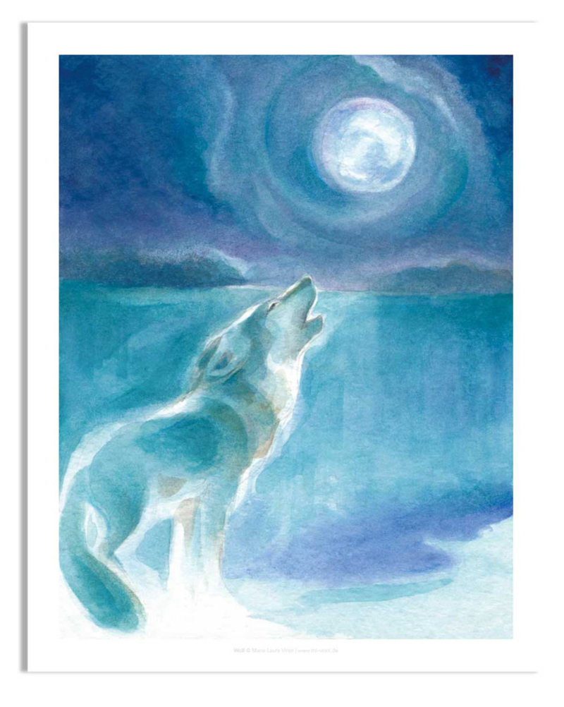 Poster Der Wolf, A4 | Waldorfshop