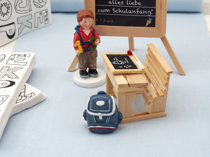Tischdeko Schulanfang Einschulung Junge Schule Deko Personalisiert SET