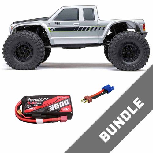 [Paket] Axial SCX10 III Coyote 4X4 RTR Brushed Rock Crawler Silver + LiPo 3600 mAh 3S HV 11.4V ...