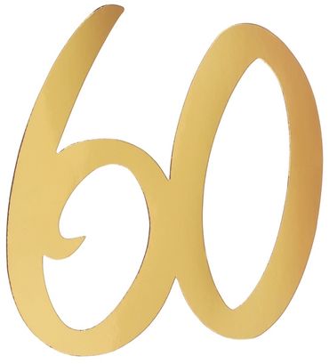 4 Deko-Zahlen '60' gold bei Party Schlaudt Wiesbaden kaufen