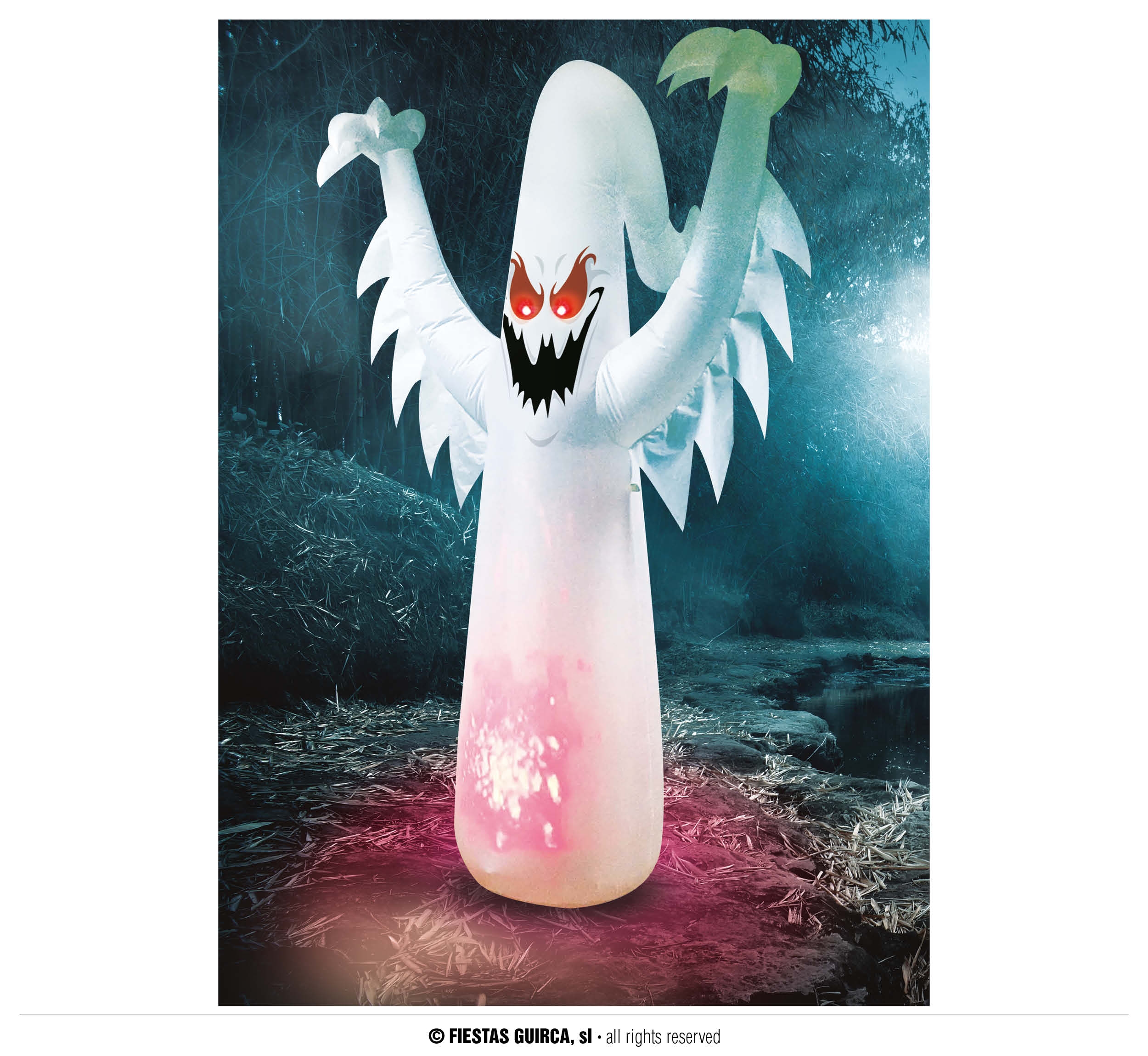 Aufblas-Gespenst 200cm Außendeko Halloween | Party Schlaudt GmbH ...