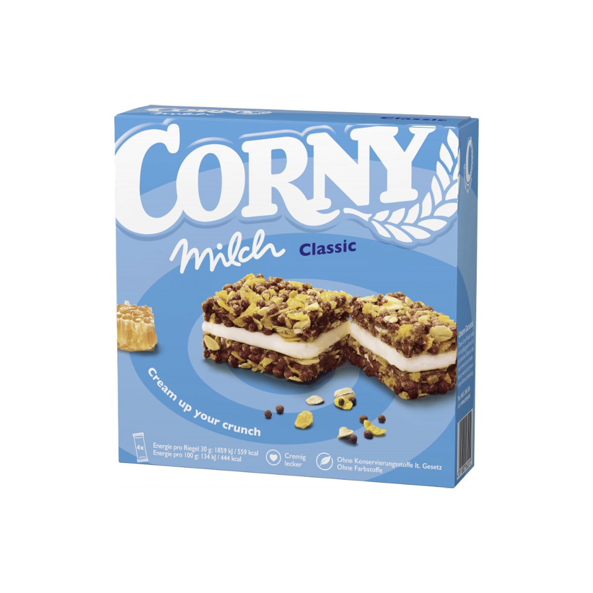 Corny Milch Classic Müsliriegel aus Milchcreme und Bienenhonig 120g ...