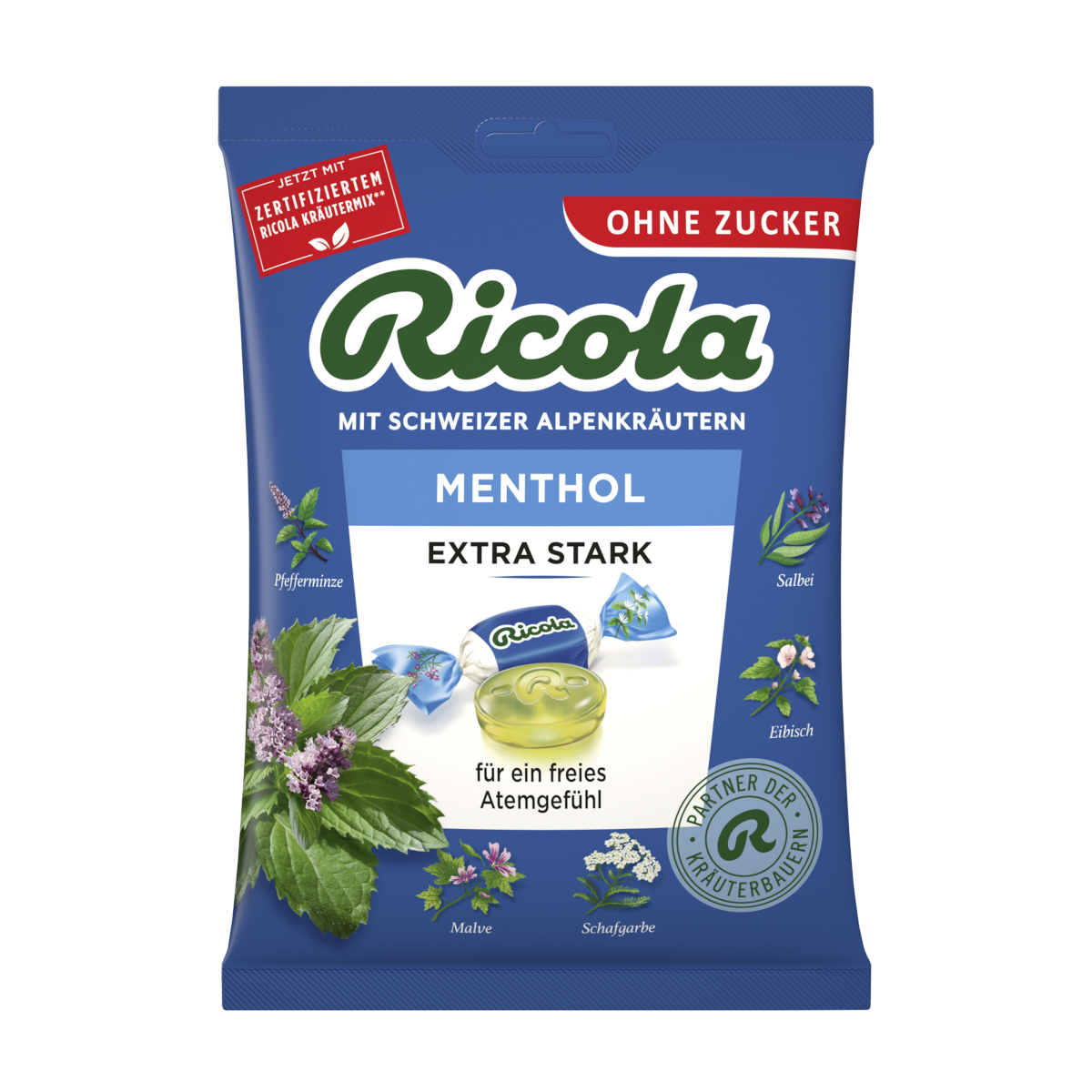 Ricola Original Kräuter Menthol ohne Zucker sehr stark 75g | Mega ...