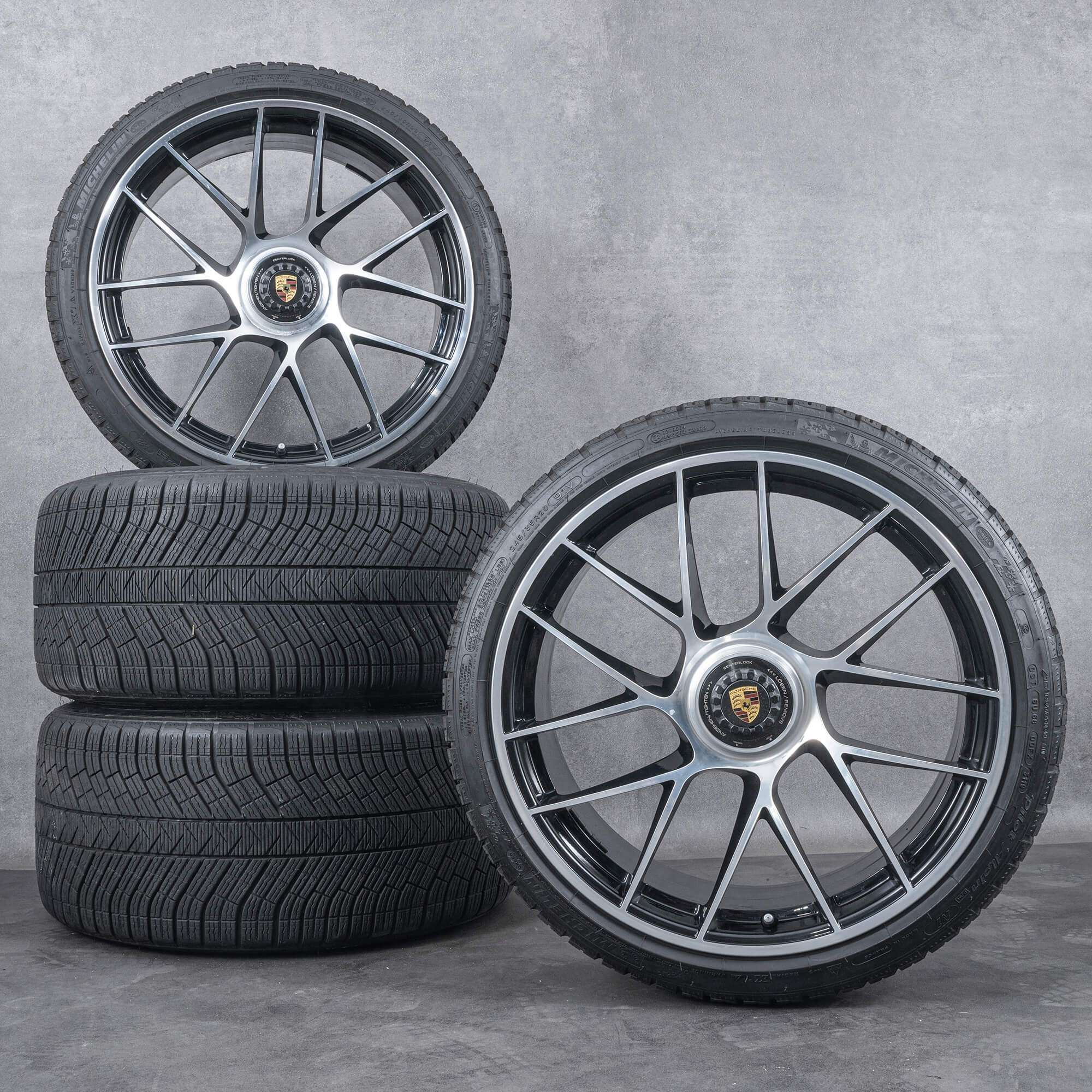 Original Porsche 20 inch 911 991 II Turbo S rims winter tires winter wheels