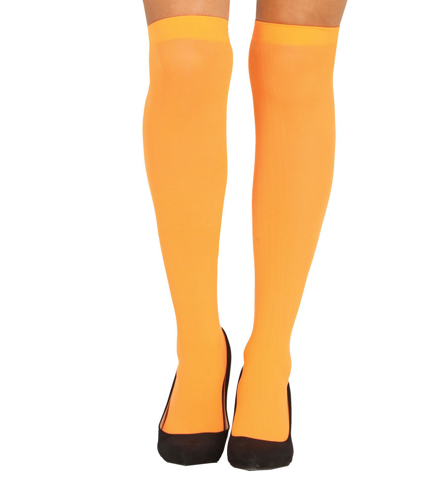 Strümpfe orange Overknee bunt für Damen | FaschingShop24