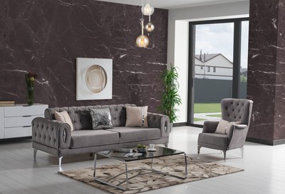 Casa Padrino luxury sofa bed gray silver 225 x 95 x H. 83 cm Living room sofa with 4 pillows Luxury living room furniture Casa Padrino