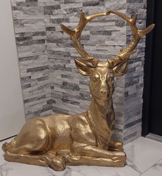 Casa Padrino Luxus Deko Skulptur Reh Gold 67 x H. 75 cm ...