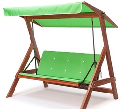 Casa Padrino Luxus Hollywood Schaukel Hellgrün / Braun - Massivholz ...