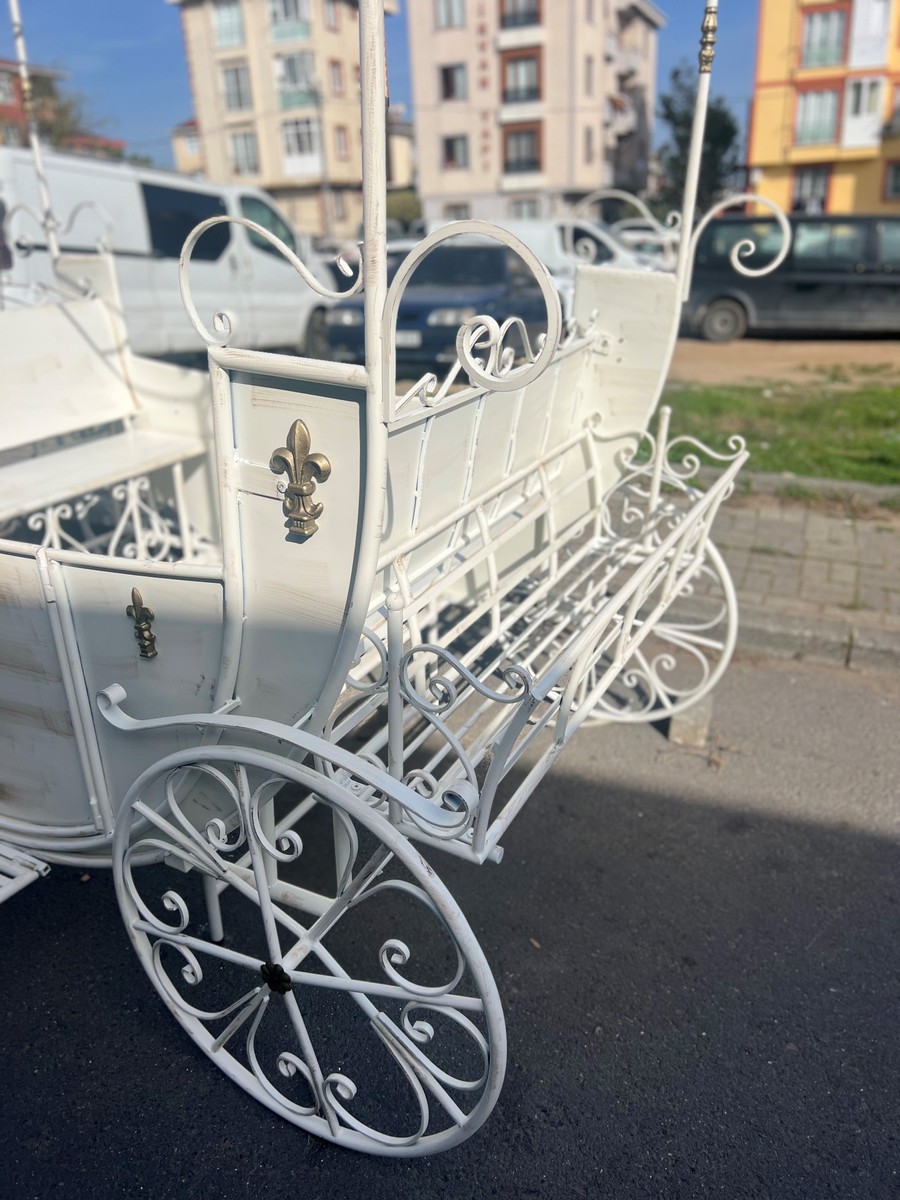 Casa Padrino Carrosse décoratif baroque blanc - version lourde - jardin ...