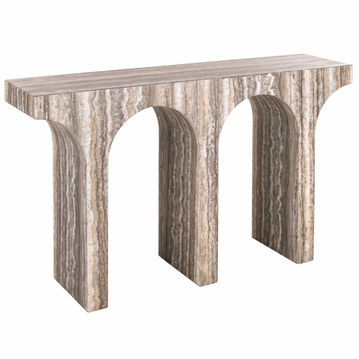 Casa Padrino Luxury Marble Console Table Brown-Gray 140 cm - Luxury ...