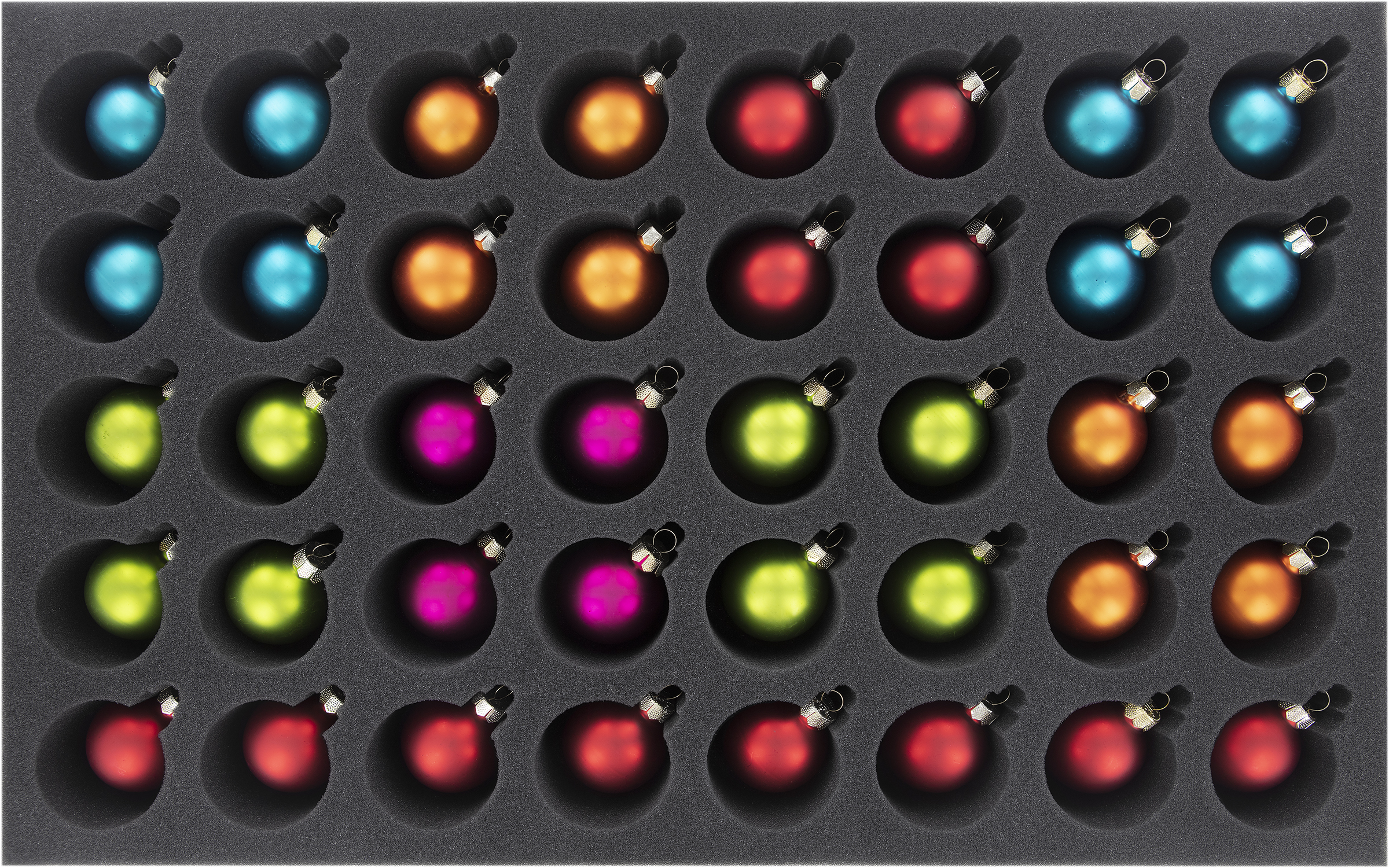 DS060A001 Feldherr foam tray for 40 Christmas baubles diameter 50 mm ...