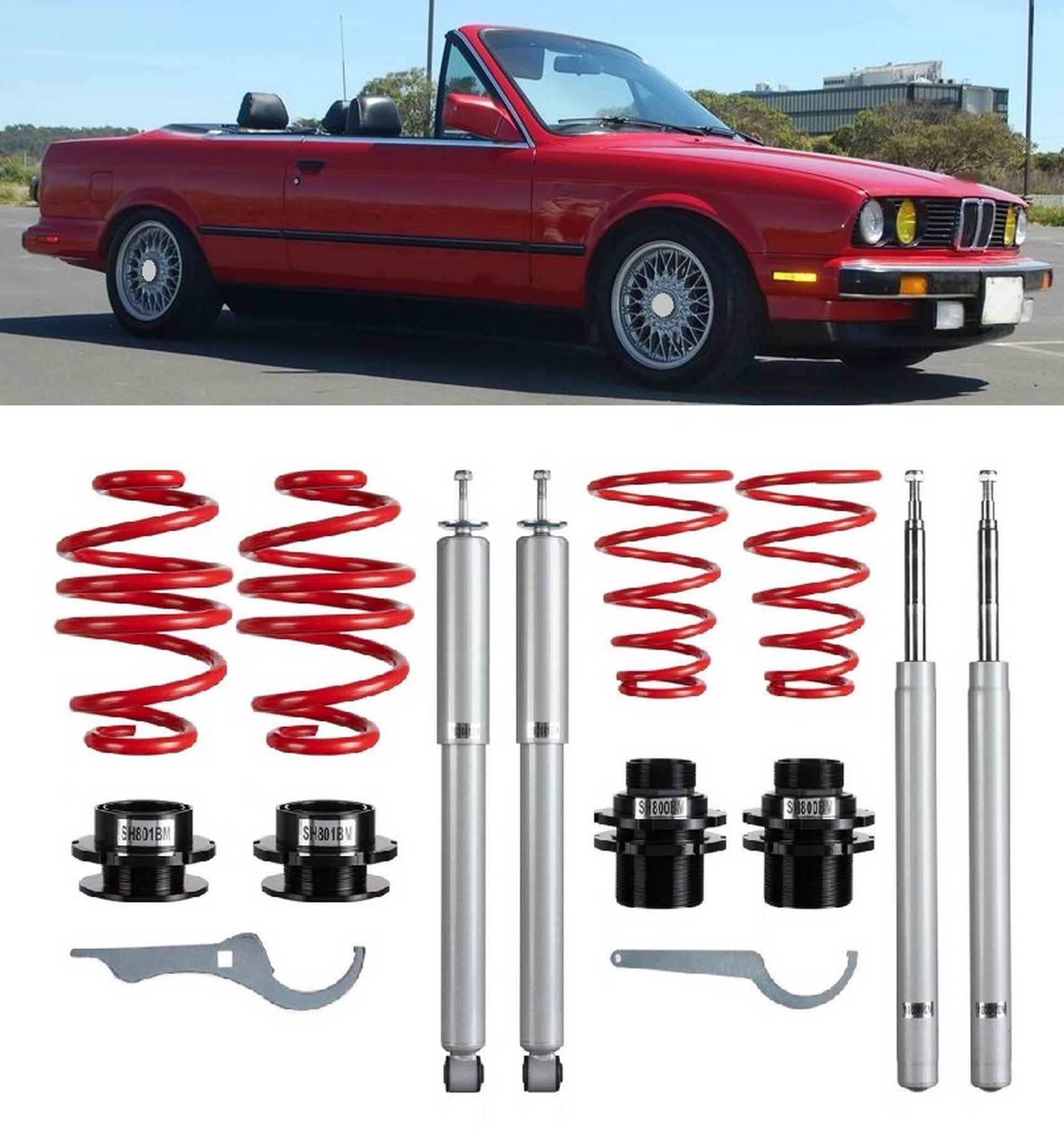 RED Line Sport Coilover Suspension Lowering Kit For BMW 3 Series E30 ...
