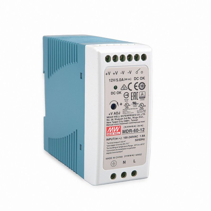 DIN rail power supply (DIN rail) MDR-60-12 SNT DIN rail 12V / DC / 0-5A ...