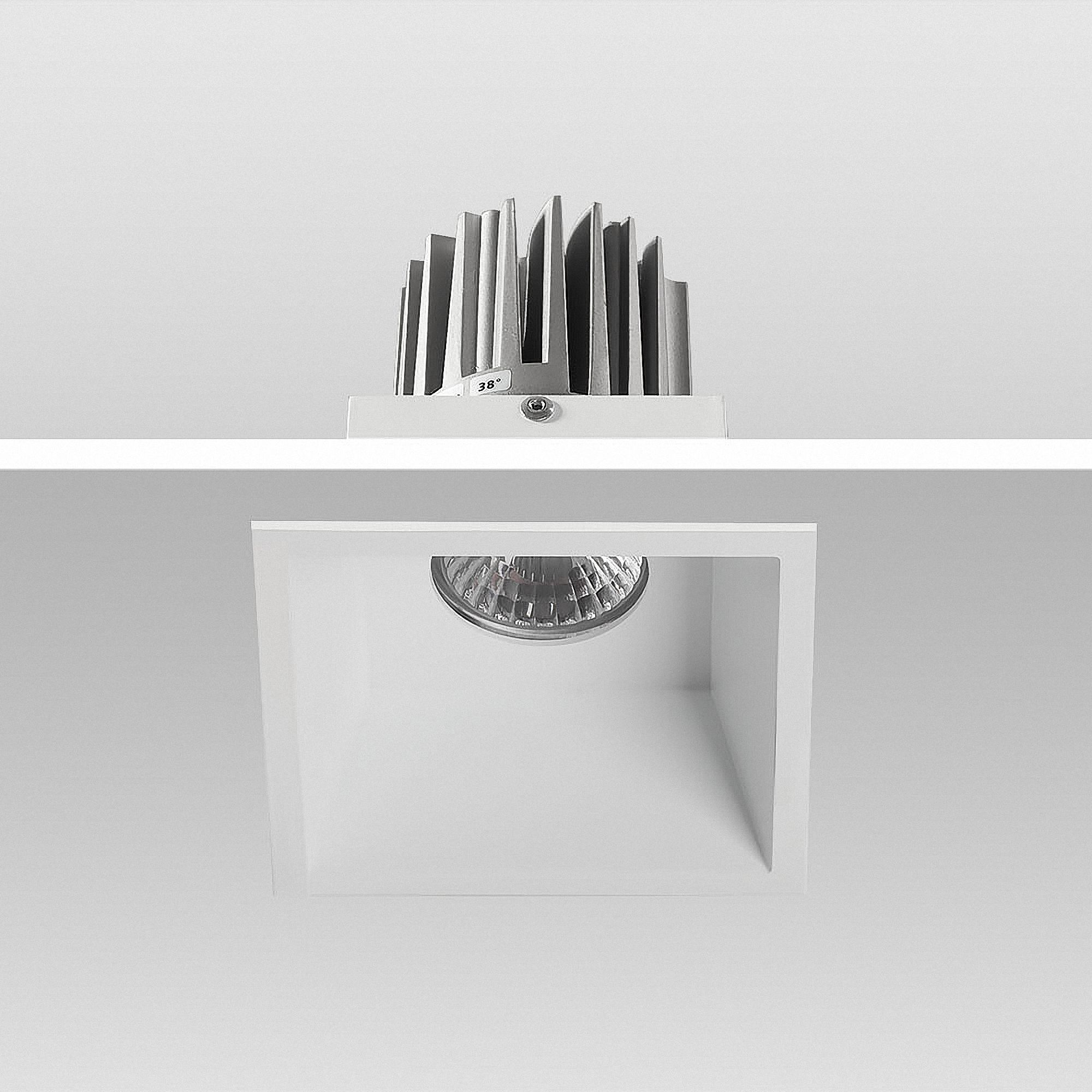 [package] LED downlight 4000K neutral white 9W 02-90S square Ø 90x90mm ...