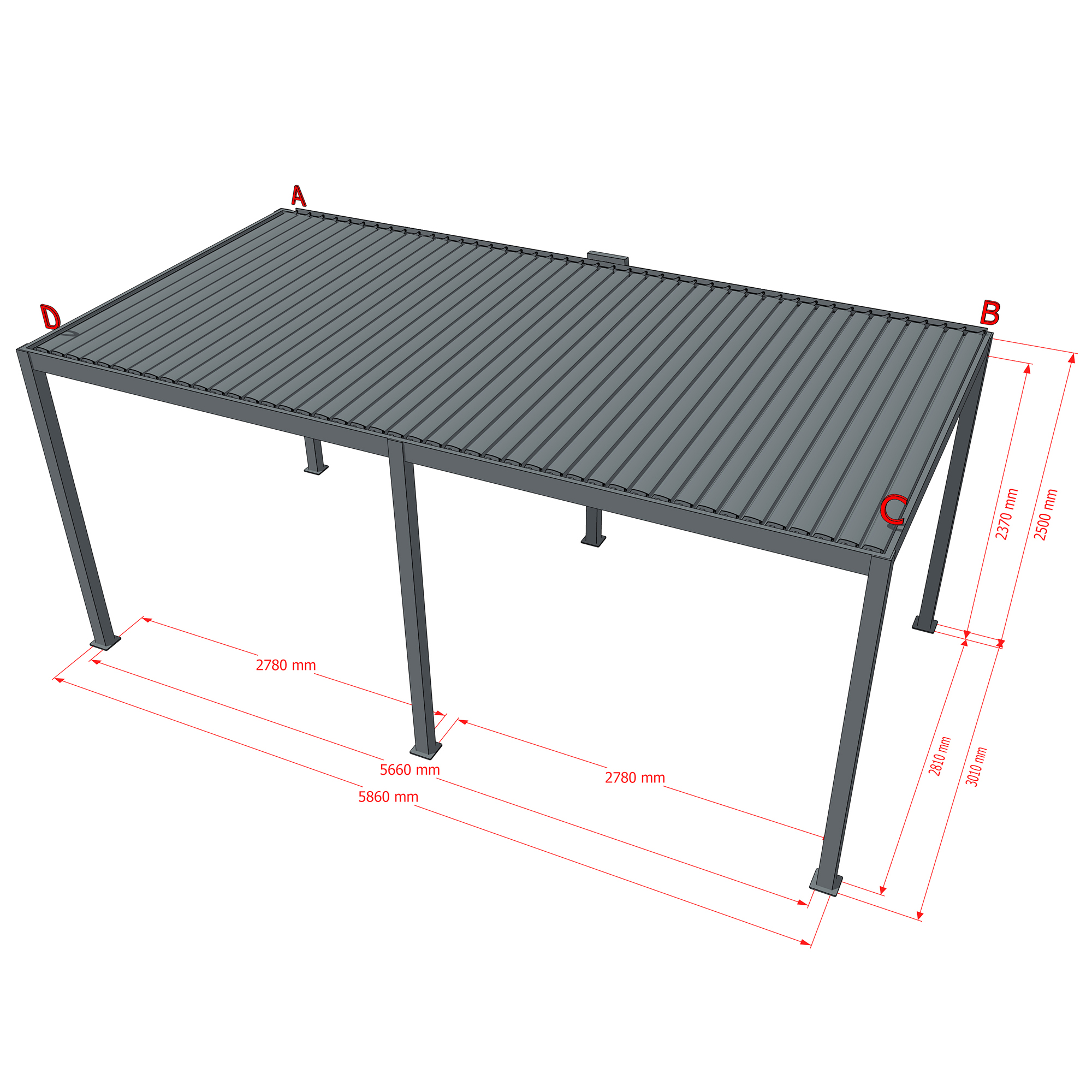 Dreamgarden Pergola 6 X 3 X 2 5 M Tropea Elektrisch Anthrazit Dreamgarden Pergola 6 X 3 X 2 5 M Tropea Elektrisch Anthrazit