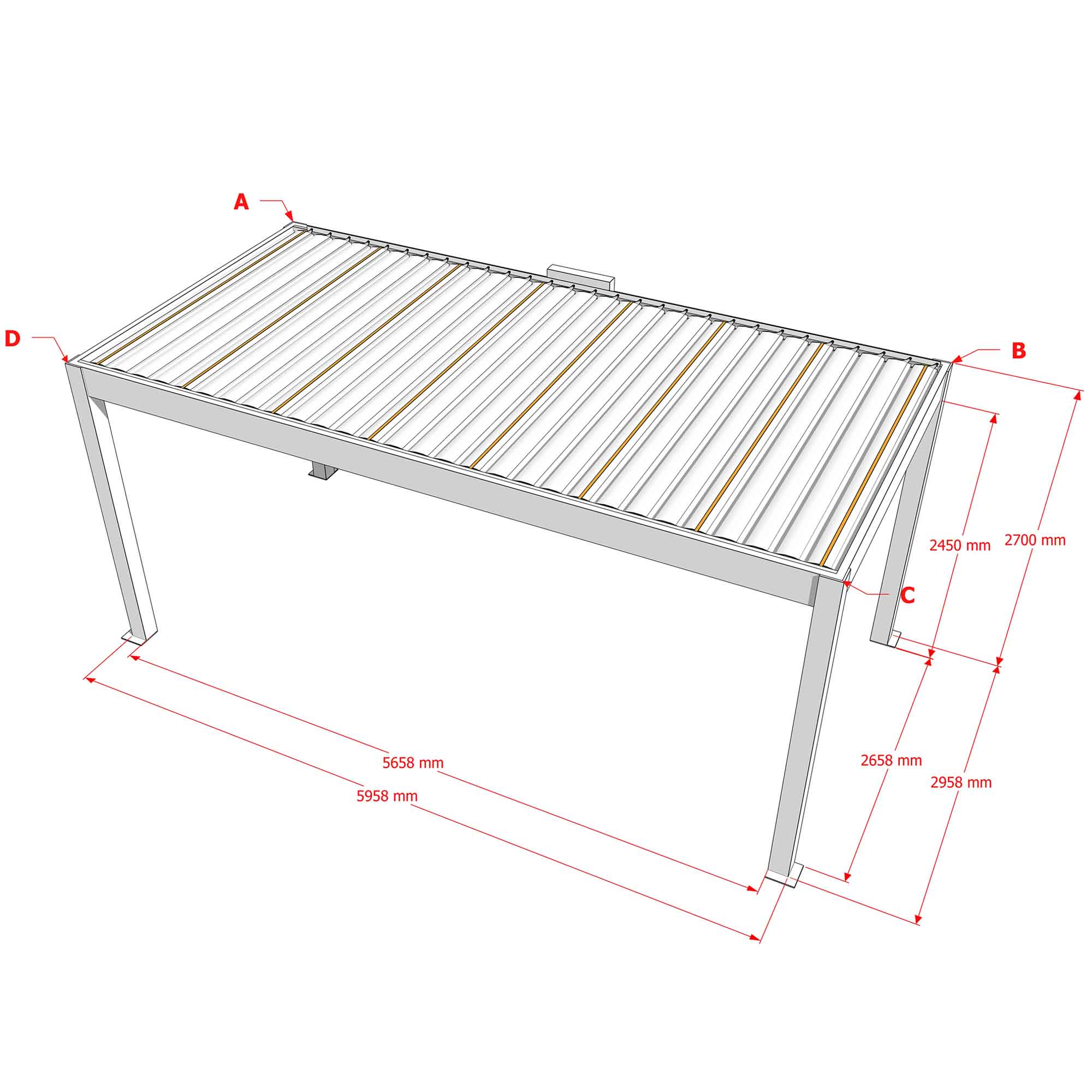 Dreamgarden Pergola 6 X 3 X 2 7 M Verona Elektrisch Wei Lamellendach Dreamgarden Pergola 6 X 3 X 2 7 M Verona Elektrisch Wei Lamellendach