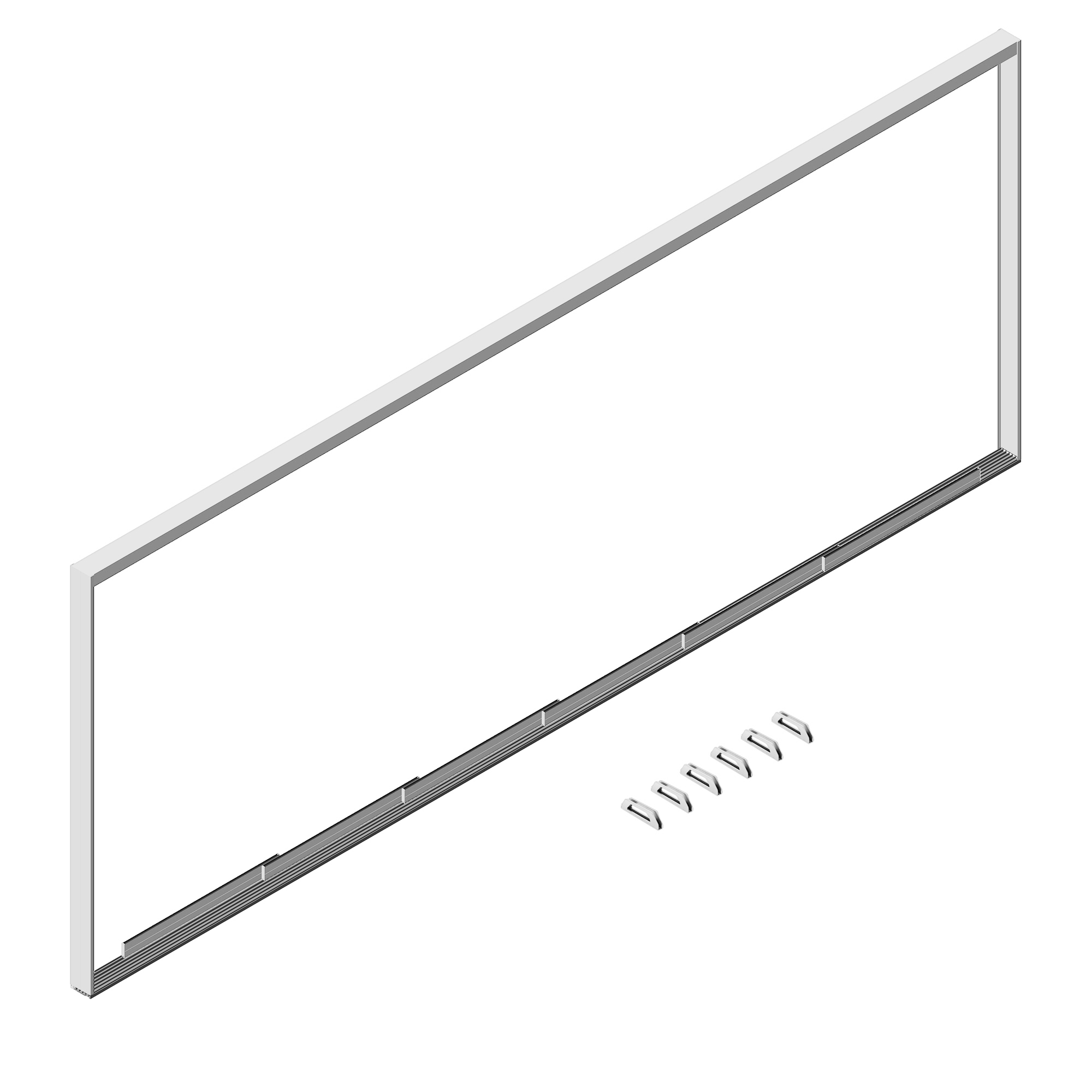 Dreamgarden Glasschiebewand 5,9 x 2,45 Meter Glas Klar Weiß 6-türig für ...