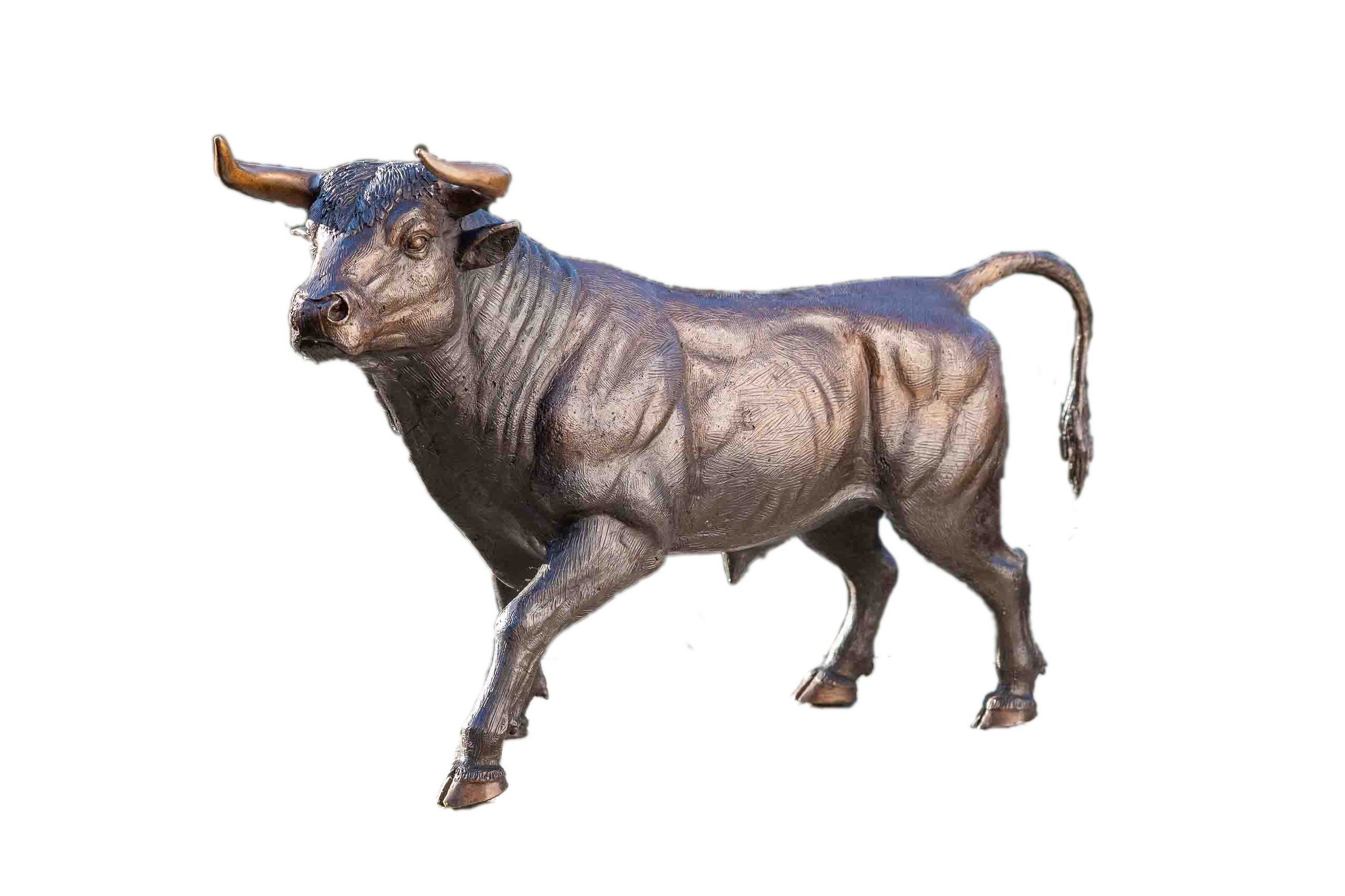 Bronzefigur eines Stier Bullen | Bronzeskulpturen.com