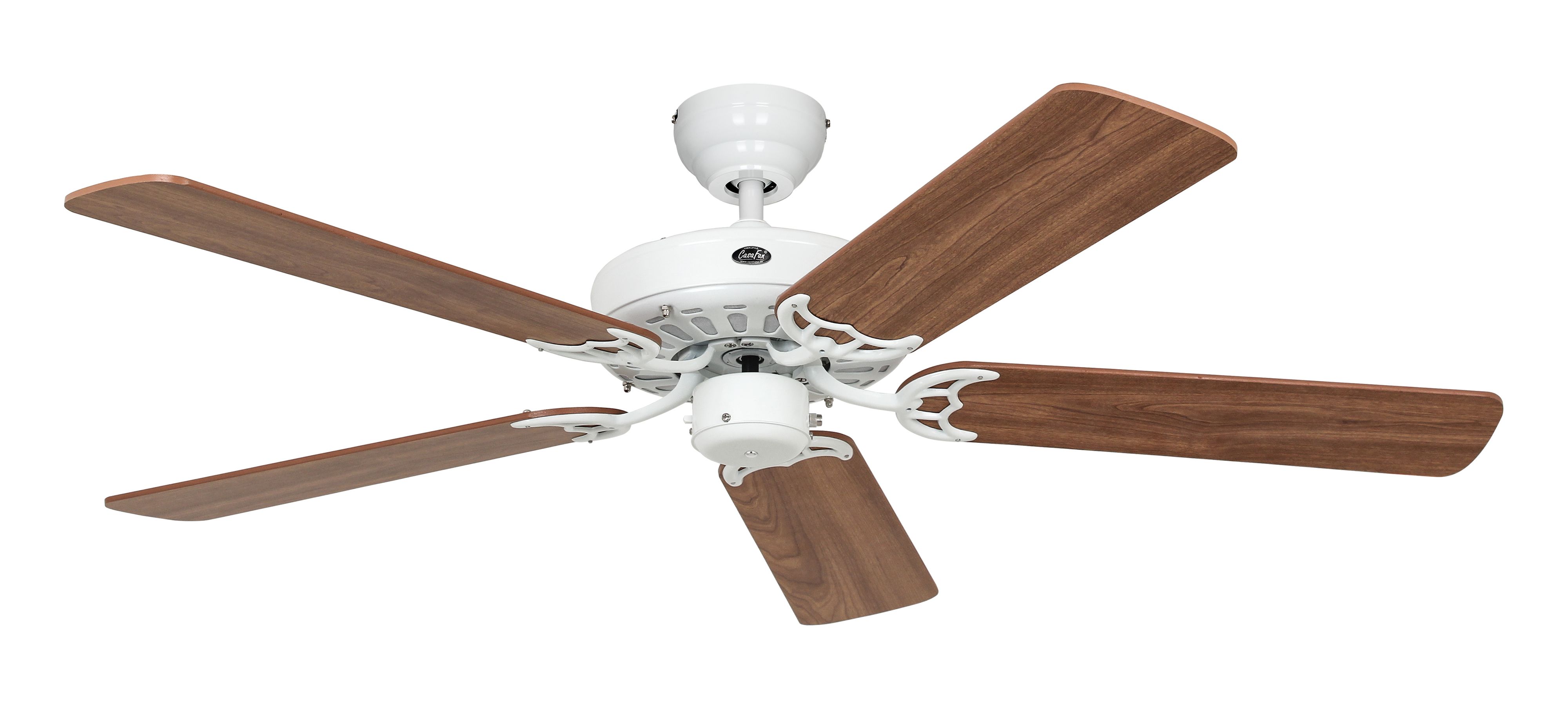 Ceiling fan with pull chain Classic Royal White 132 Cherry / Red cherry ...