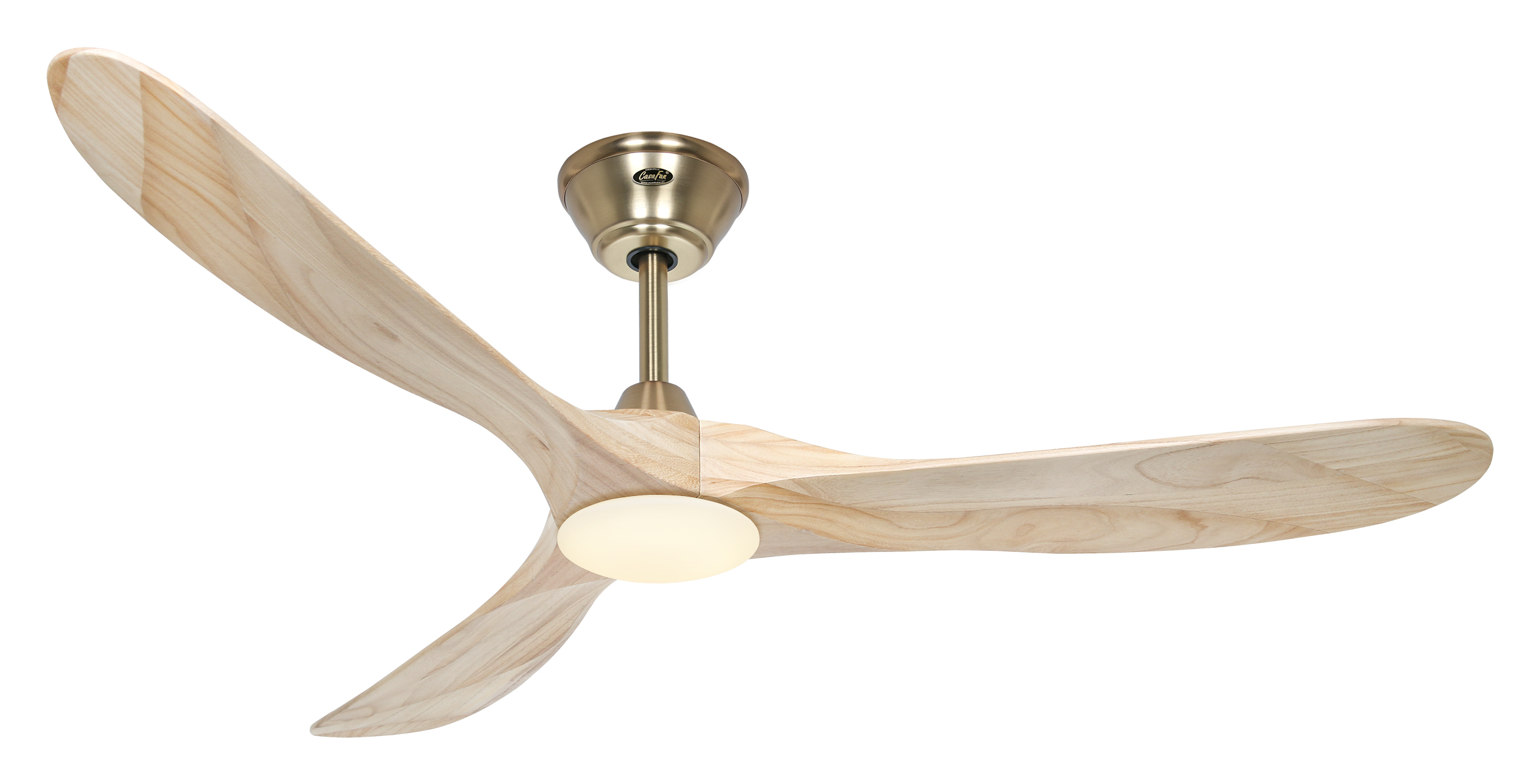DC Ceiling Fan Eco Genuino Brass / Wood 152 with LED | Home ...