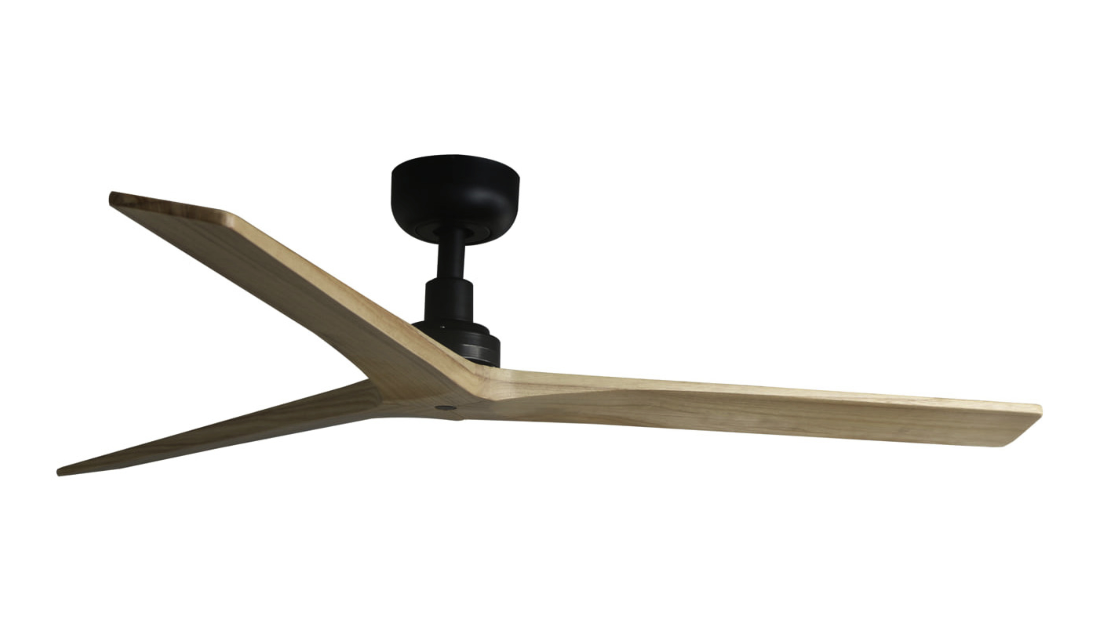 Energy-saving ceiling fan with remote control Klim M Black / Oak | Home ...