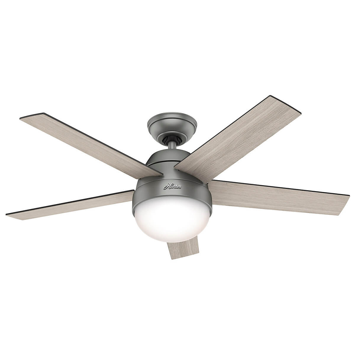 Ceiling fan with lighting and remote control Stile Silver 117cm / 46 ...