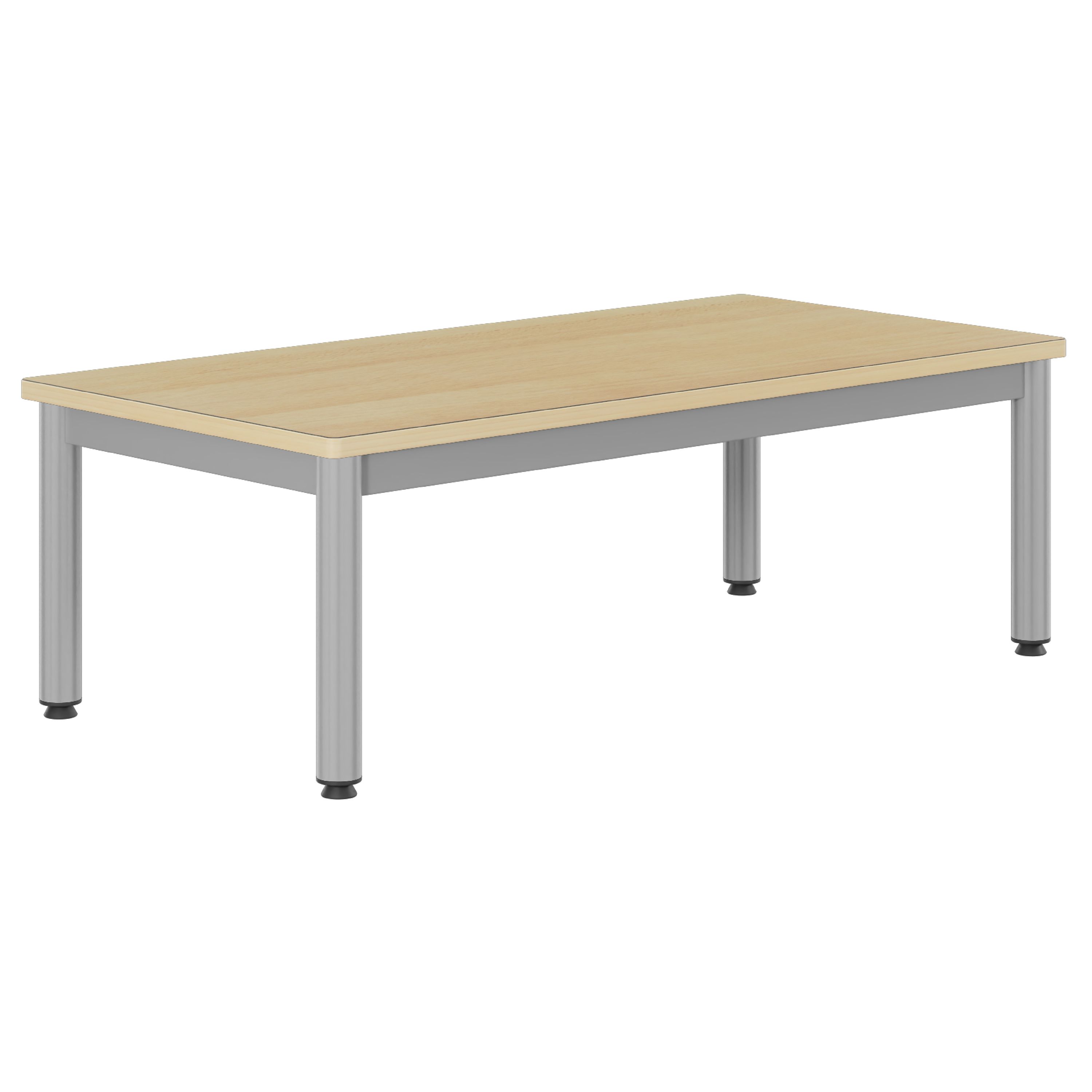 Table individuelle rectangulaire 120 x 60 cm, angles adoucis - Tailles ...