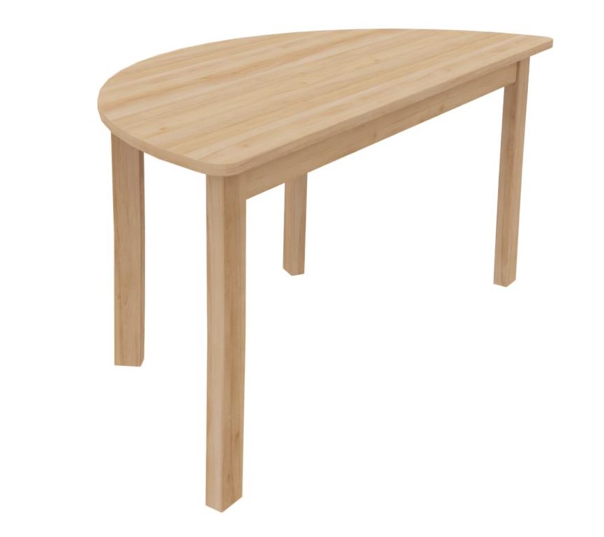 Table demi-ronde K'Briol verni naturel, taille 0 à taille 4 ...
