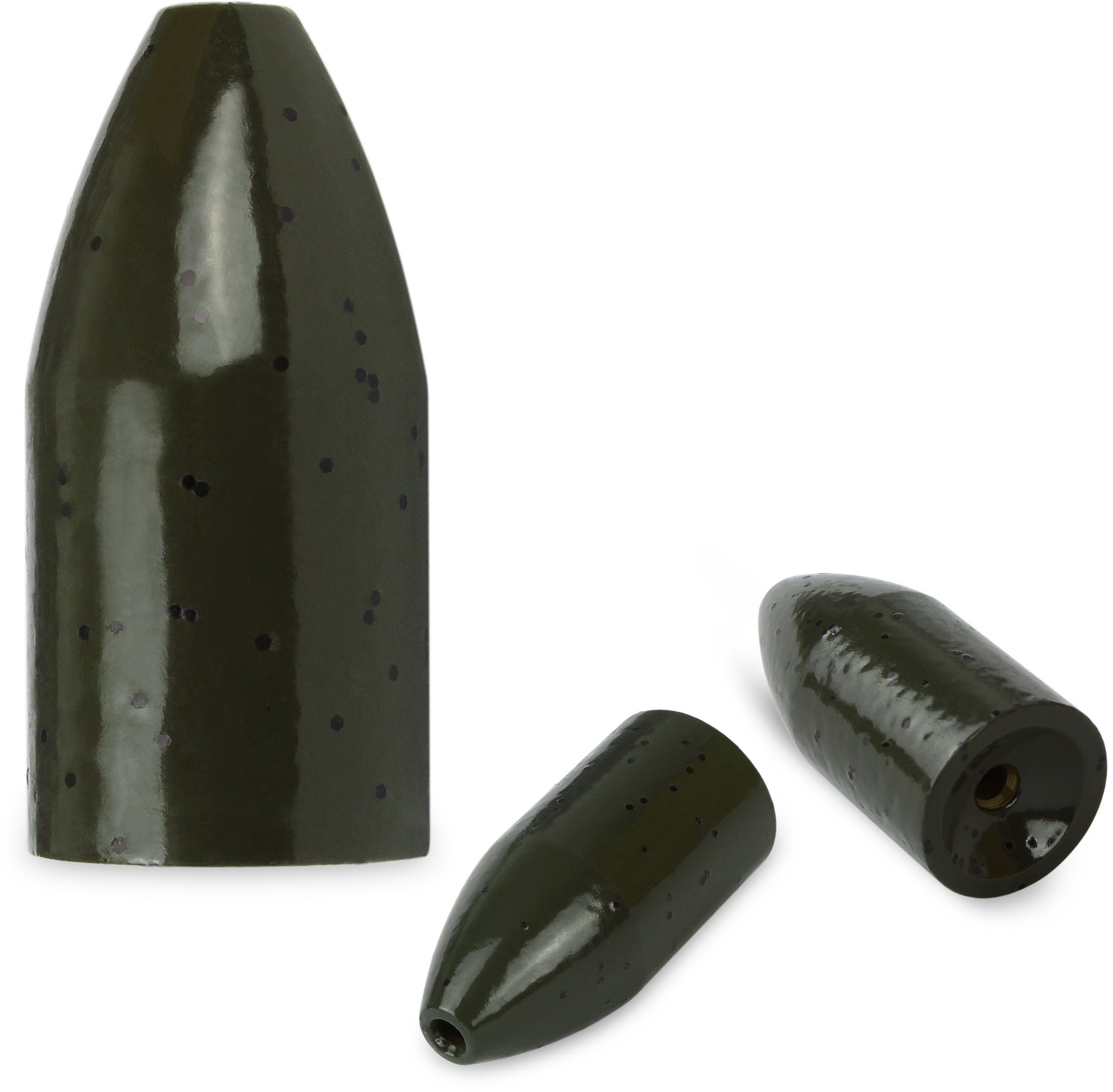 2er - 6er Set bleifreie Bullets für Carolina Rig aus grün lackiertem ...