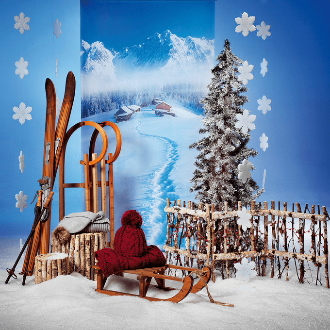 Decorative skis made of wood, length 140 cm | DecoWoerner