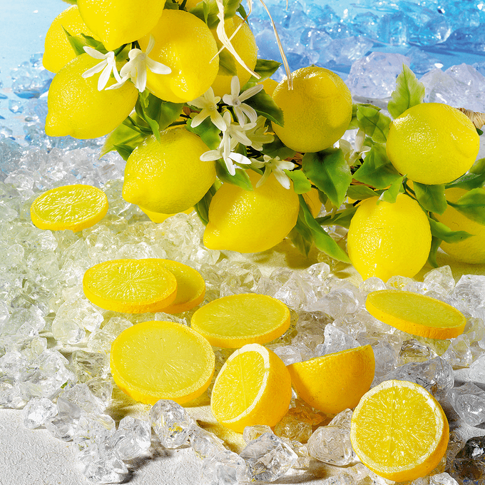 Lemon halves food replica, 3 pcs | DecoWoerner