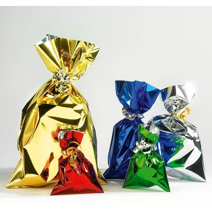 Bolsa de regalos, brillante, color azul, 20 x 35 cm | DecoWoerner