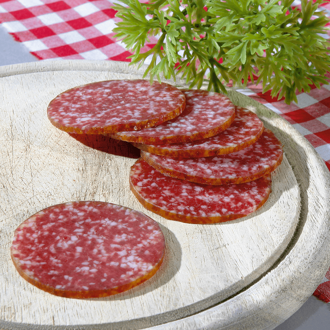 Salami Aufschnitt Lebensmittel-Attrappe, 3 Stück | DecoWoerner