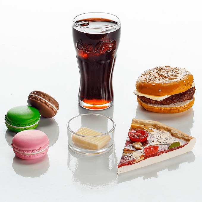 Deco sugar-fats-oils food dummies, 7 pieces | DecoWoerner