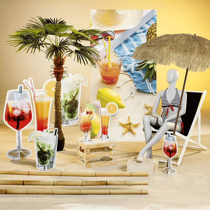 Aperol Spritz Cocktail Display in zwei Größen | DecoWoerner