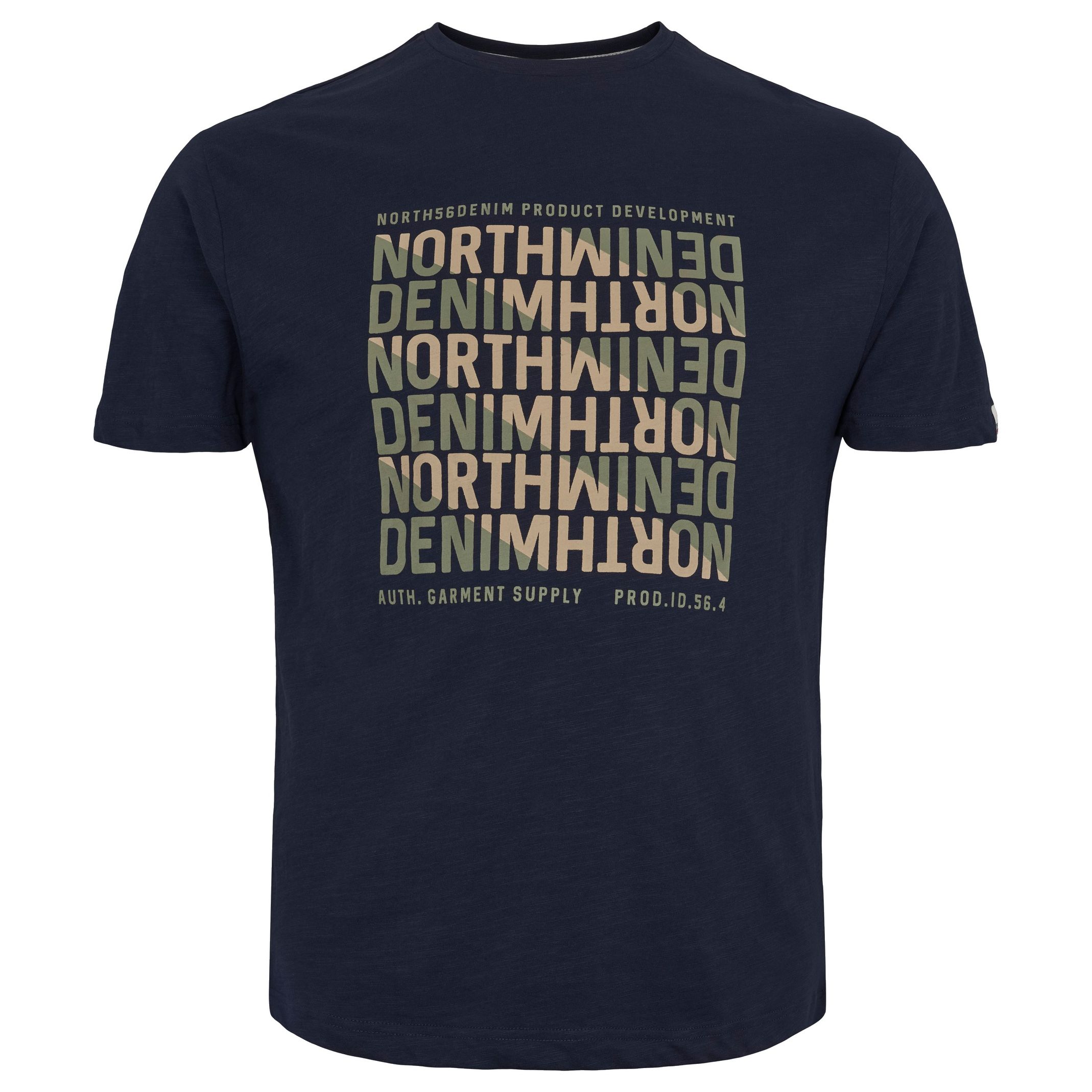 North 56 Denim Übergrößen T-Shirt mit Druck in navy | Bekleidung in ...
