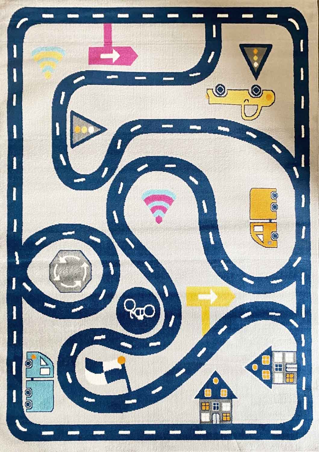 Kinderteppich Spielteppich Straße Auto Verkehr | Teppich für ...